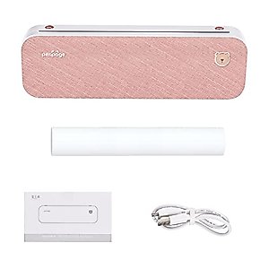 Bisofice PeriPage Portable Printer, A4 Wireless Bluetooth Travel Printer, Portable Thermal Printer Compatible with Android and iOS, Support 2''/3''/4'' Paper Width, Mobile Printer