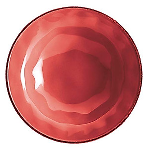 Rachael Ray 10" Round Stoneware Serving Bowl, 10 Inch, Cranberry Red