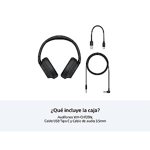 Sony WH-CH720NB Noise Canceling Wireless Bluetooth Headphones - Built-in Microphone - up to 35 Hours Battery Life and Quick Charge - Black - International Version
