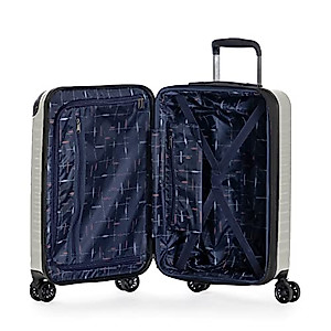Ben Sherman Sunderland Spinner Travel Upright Luggage, Dover White, 20-Inch Carry On