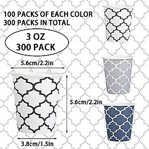 [300 Pack] 3 oz Disposable Paper Cups, Small Mouthwash Cups 3 OZ, Mini Bathroom Cups, Paper Coffee Cups 3 Ounce for Bathroom, Supermarket, Birthday Party, Travel, Events, Picnic, BBQ