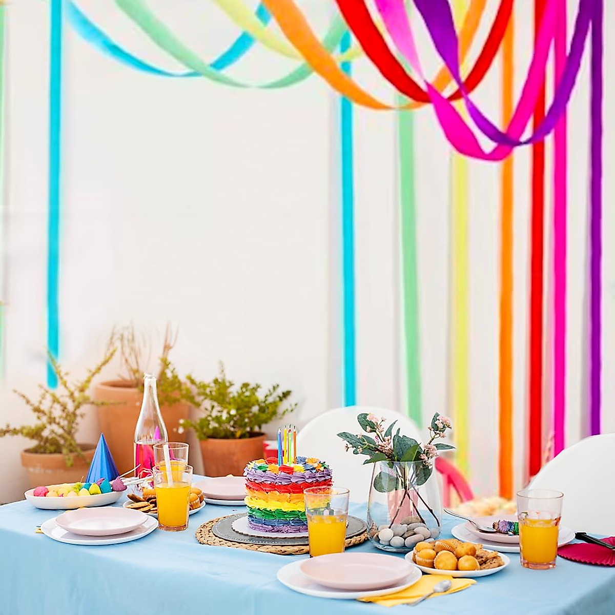 Andaz Press Crepe Paper Streamer Hanging Party Decorations Kit, 240-Feet, Yellow, Orange, Brown, 1-Pack, 3-Rolls, Colored Thanksgiving Fall Autumn Wedding Baby Bridal Shower Birthday Supplies