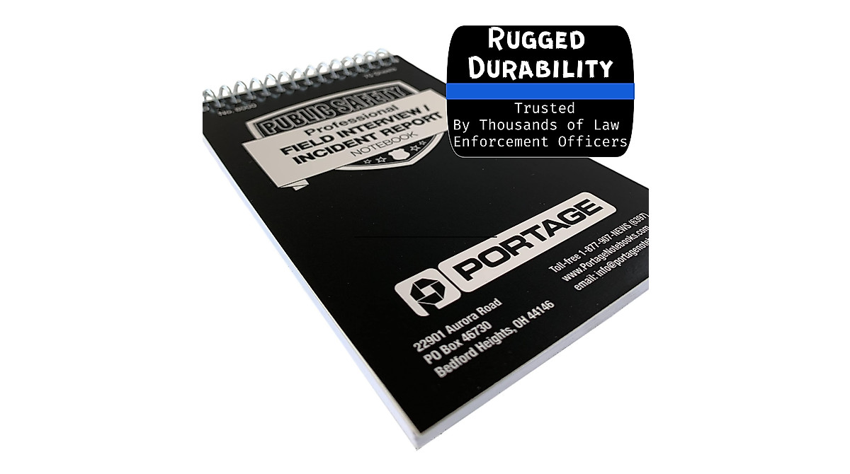 Portage Police Interview Notebook - Durable & Portable