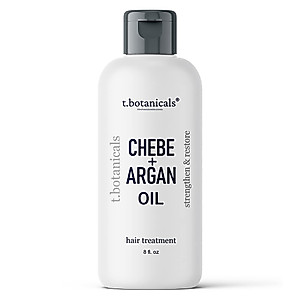 Chebe Argan Oil and Chebe Leave In Hair Conditioner Bundle for Hair Growth Bundle (Unscented), 8 oz. Each