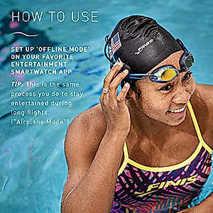 FINIS Amnis Stream Swim Bluetooth Headphones, Black