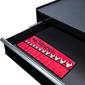 Premium Stubby Combination Wrench Set with Roll-up Pouch, 12-Piece, Metric, 8mm to 19mm, No Skipped Size | Cr-V Steel, Mirror Polished Finish | Short Length and Slim Body, Perfect for Confined Areas