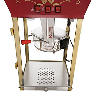 Great Northern Popcorn Red Matinee Movie Theater Style 8 oz. Ounce Antique Popcorn Machine