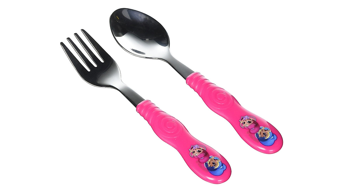 Zak Designs Shimmer Shine Toddler Flatware Set for Kids | Fun Characters