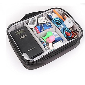 BUBM 3pcs Multi-Functional (S/M/L in One) Electronic Organizer Travel Gadgets Bag for Cables, External Flash Drive, Mouse, Memory Card, Power Bank - Clear