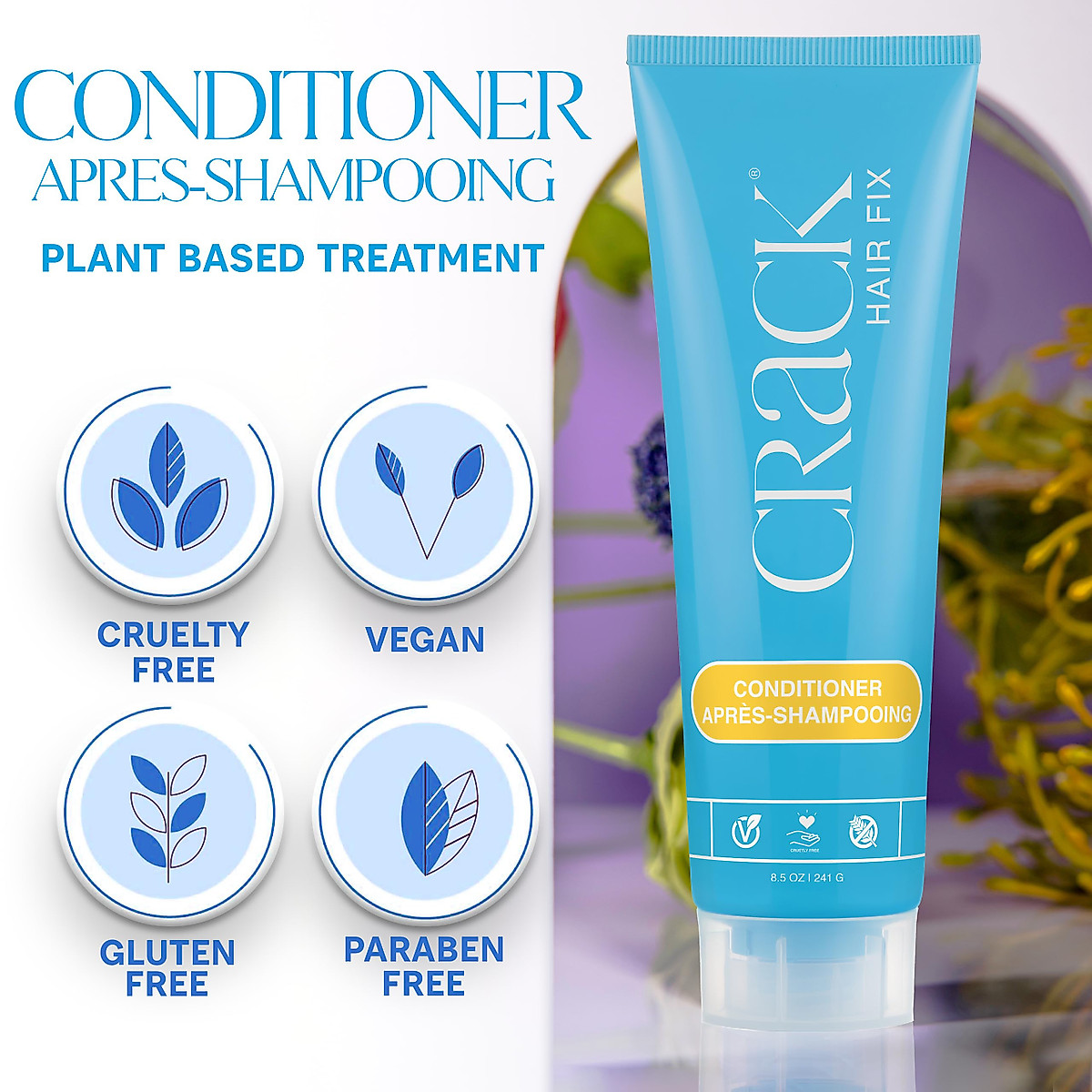 Crack HAIR FIX Conditioner 8.5 fl oz - Nourishing and Hydrating Conditioner Create To Detangle, Tame, And Improve The Resiliency Of Your Hair