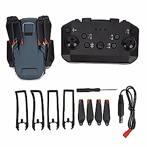 Cryfokt WiFi Foldable Rc Drone, LED Aerial Photography Aircraft with 4K HD Dual Camera, Headless Mode, One Button Return, DIY Route, Professional Quadcopter for Adults(Gray2)