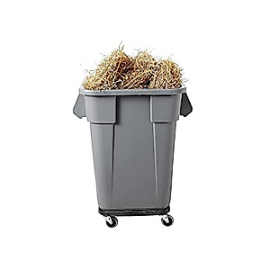 Rubbermaid Commercial 353600Gy Brute Container, Square, Polyethylene, 40Gal, Gray