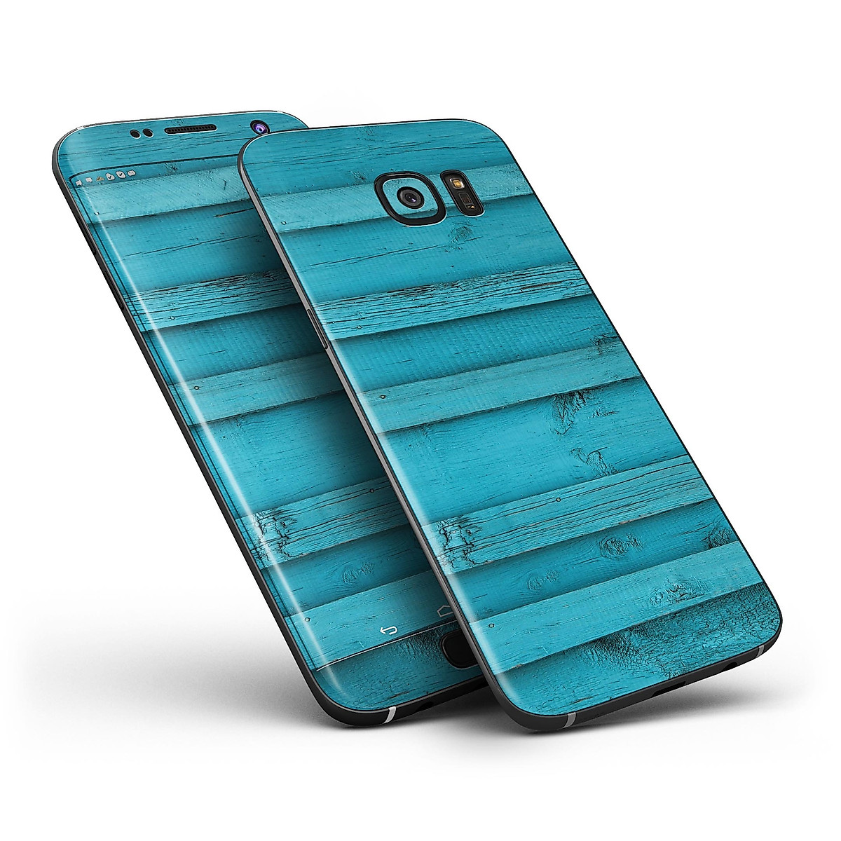Design Skinz Design Skinz Signature Blue Wood Planks Full-Body Wrap Decal Skin-Kit for The Galaxy S7 Edge