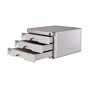 Flat File Cabinet, 3-Layers Office Storage Cabinet, Desktop Storage with Lock, Suitable for A4 File Storage