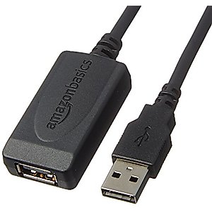 Amazon Basics USB 2.0 Active Extension Cable Type A-Male to A-Female Long Cord - 32 Feet (9.75 Meters)