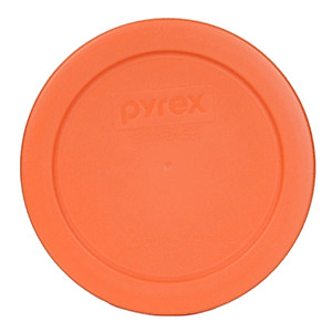 Pyrex Bundle - 5 Items: (2) 7200-PC 2-Cup Orange Lids, (1) 7201-PC 4-Cup Cadet Blue Lid, (1) 7210-PC 3-Cup Light Green Lid, (1) 7211-PC 6-Cup Red Lid Made in the USA