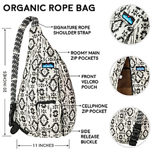 KAVU Organic Rope Bag Sling Crossbody Backpack - Stencil Trace