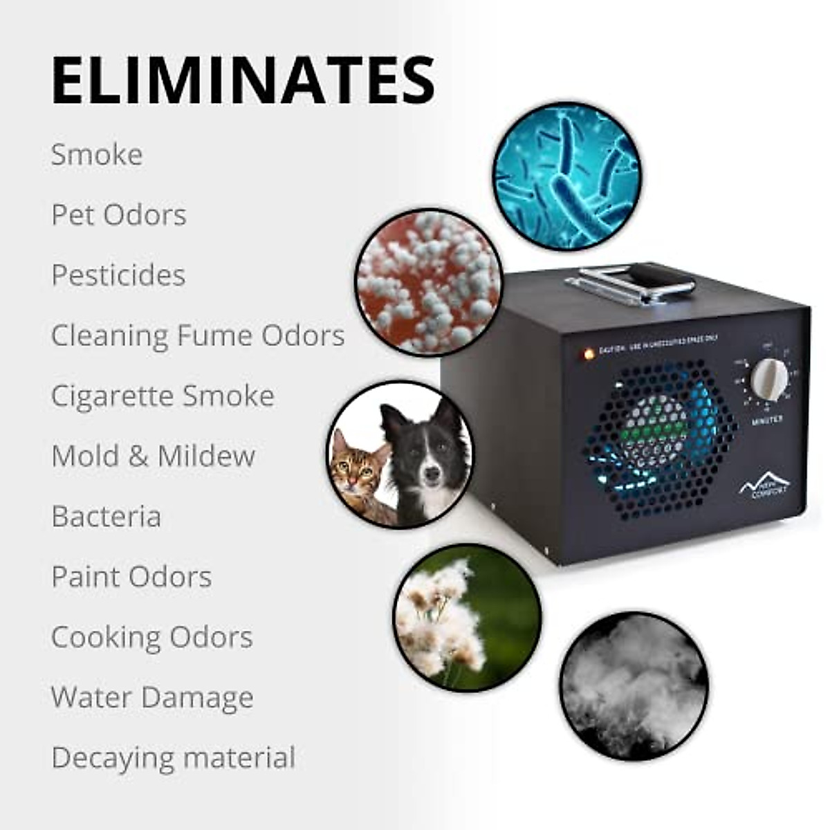 Commercial Air Purifier Cleaner Ozone Generator by New Comfort