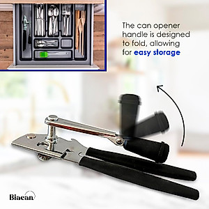 Commercial Can Opener - Heavy Duty Can Opener - Hand Can Opener Manual - Industrial Can Opener - Opener for big cans - Hand Crank Can Opener - Restaurant Can Opener - Ergonomic Design - Easy Crank