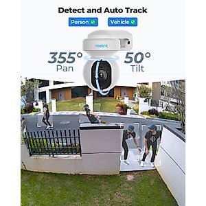 REOLINK 5MP Auto Tracking Cam Bundle with 3MP Indoor Cam, E1 Outdoor Plus E1 (2 Pack), Plug-in WiFi Camera for Indoor and Outdoor Security, Real-Time Alerts, Cloud/SD Card (Not Included)