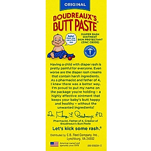 Boudreaux Butt Paste Original Diaper Rash Ointment - 2 oz