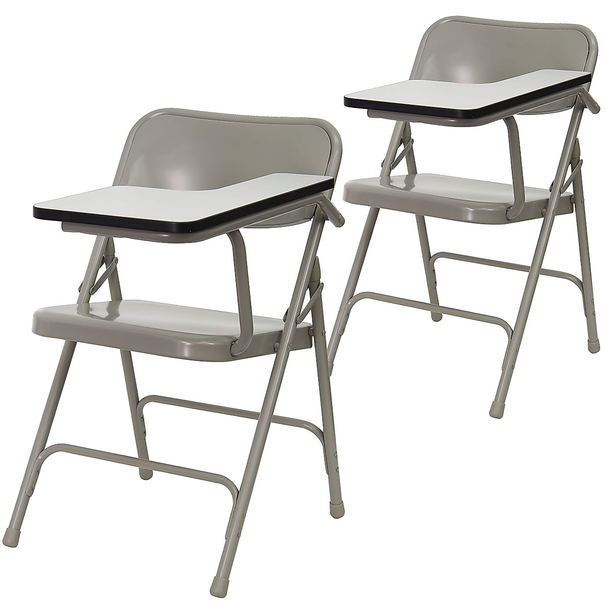 Flash Furniture Rutherford 2 Pack Premium Steel Folding Chair with Left Handed Tablet Arm
