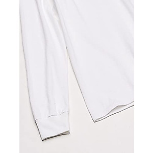 Soffe mens Mj Soffe Men's Long-sleeve Cotton T-shirt fashion t shirts, White, Large US