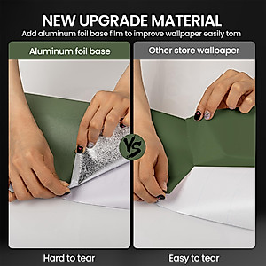 Green Peel and Stick Wallpaper 118.1''x17.7'' Green Contact Paper for Cabinets and Drawers with Tools, Removable Self Adhesive Thicken Wall Paper for Home Wall Decoration and Covering Old Furniture