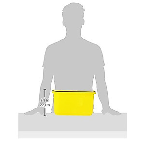 Rubbermaid Commercial Products, 10 Quart Sanitizing Cleaning Caddy Supplies Organizer, Housekeeping Cart Accessories, Yellow