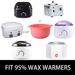 Non-stick Wax Pot, Replacement 16 OZ Wax Bowl, Reusable & Removable Waxing Pots for All Kinds of 500ml Wax Heater Machine