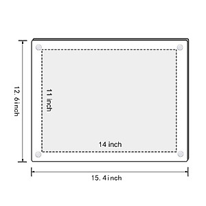 Missartist 11x14 Wall Mount Acrylic Picture Frame Double Panel Floating Frameless Acrylic Photo Frame Certificate Document Frame Display (11 x 14)