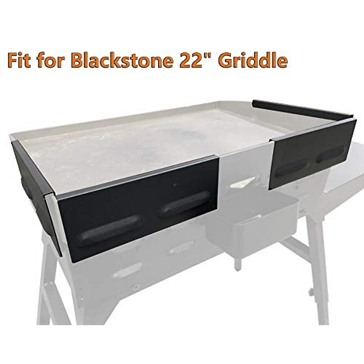 Wind Screen for Blackstone 22" Table Top Griddle, Wind Guard for Blackstone 22" Grill and Other Similar Griddle, Wind Shield, Black