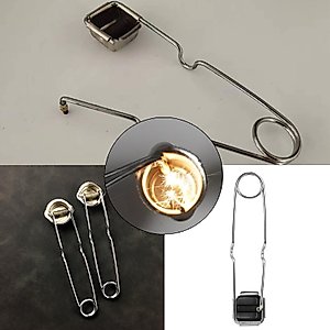 Flint Striker, 2pcs Flint Spark Lighters with 10 Extra Flint Replacements, Square and Round Nickel-Plated Steel Torch Strikers, Creative Igniter Flints for Welding Brazing Soldering,Camping,Lover
