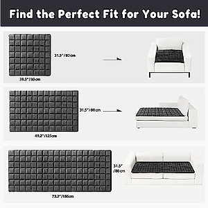 Allisandro Waterproof Dog Blanket,Thick and Non Slip Dog Bed Sofa Cover Pet Mat for Couch Sofa Bed Furniture & Small, Medium, Large Dogs, Grey, 30 x 20 Inches