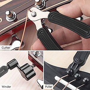 3 Sets Acoustic Guitar Strings Replacement Steel Guitar Strings (Gold, Brass, Multicolor) with 4 Pieces Celluloid Guitar Picks,Guitar String Winder Guitar Kit for Guitar Beginners Performers