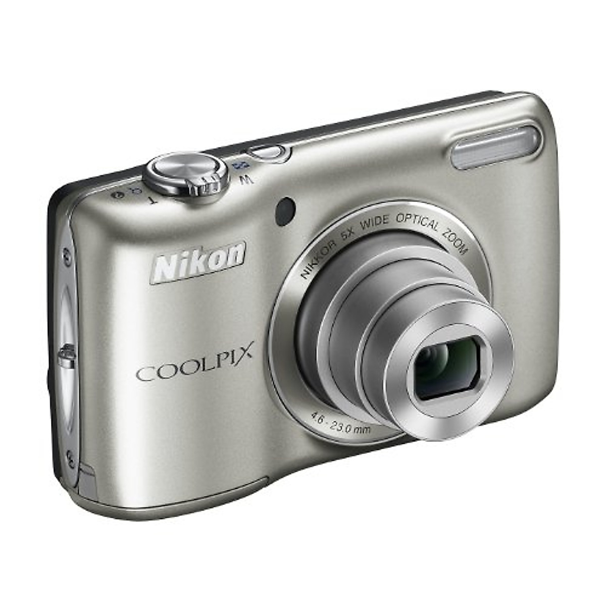 Nikon COOLPIX L26 16.1 MP Digital Camera with 5x Zoom NIKKOR Glass Lens and 3-inch LCD (Silver) (OLD MODEL)