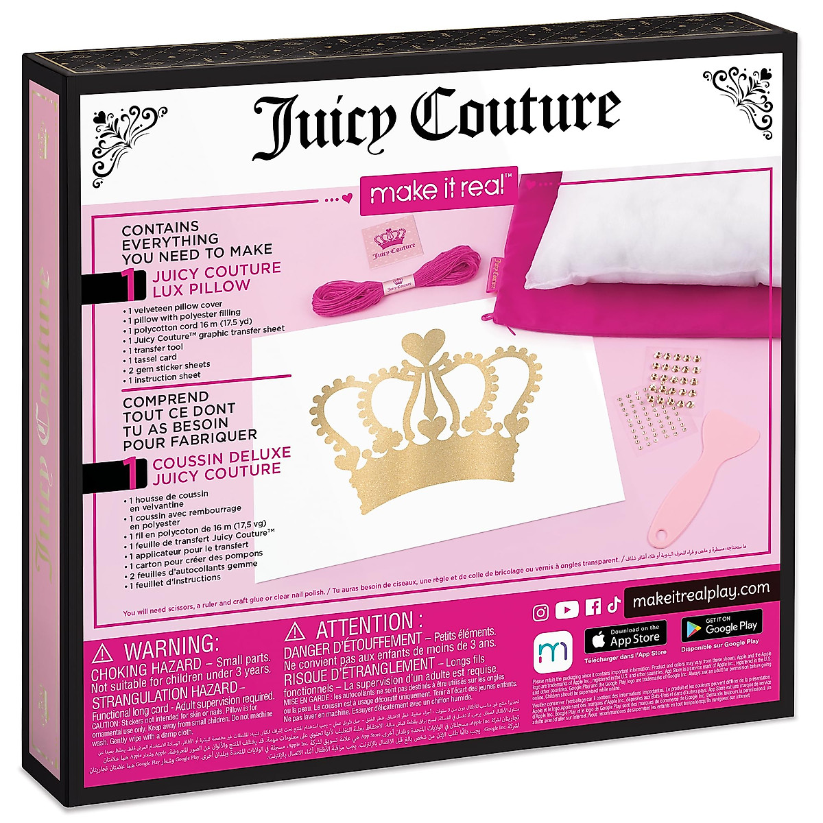 Make It Real Juicy Couture Pillow