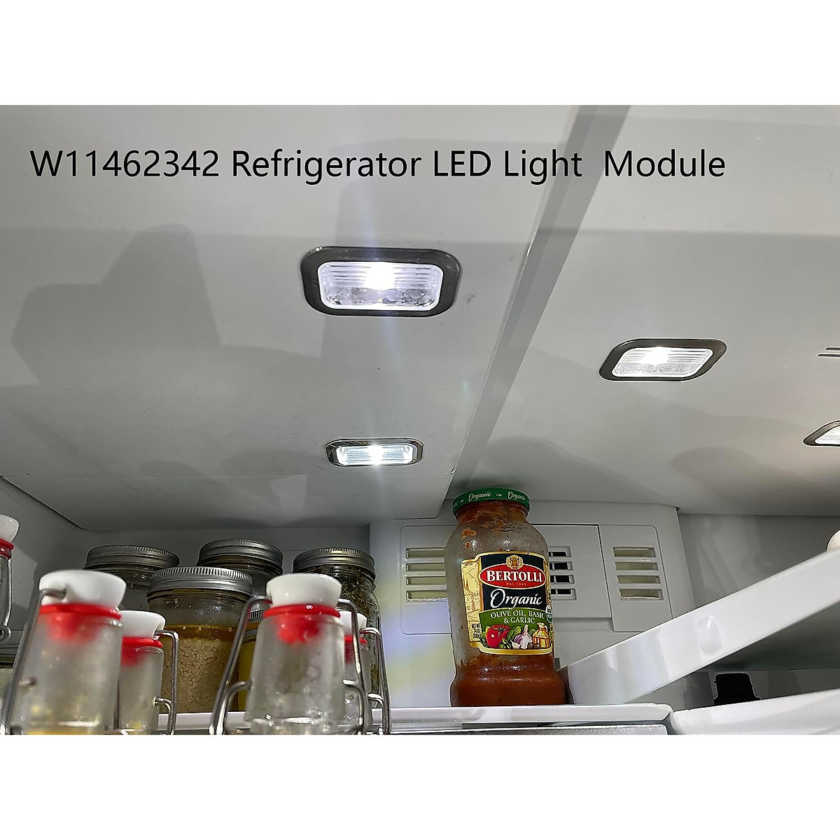 W11462342 Refrigerator LED Light (Daylight White) Module Assembly for kitchenaid, Jenn-air and Whirlpool Refrigerators, Replacement Model W10908166, AP6989197, PS16218086