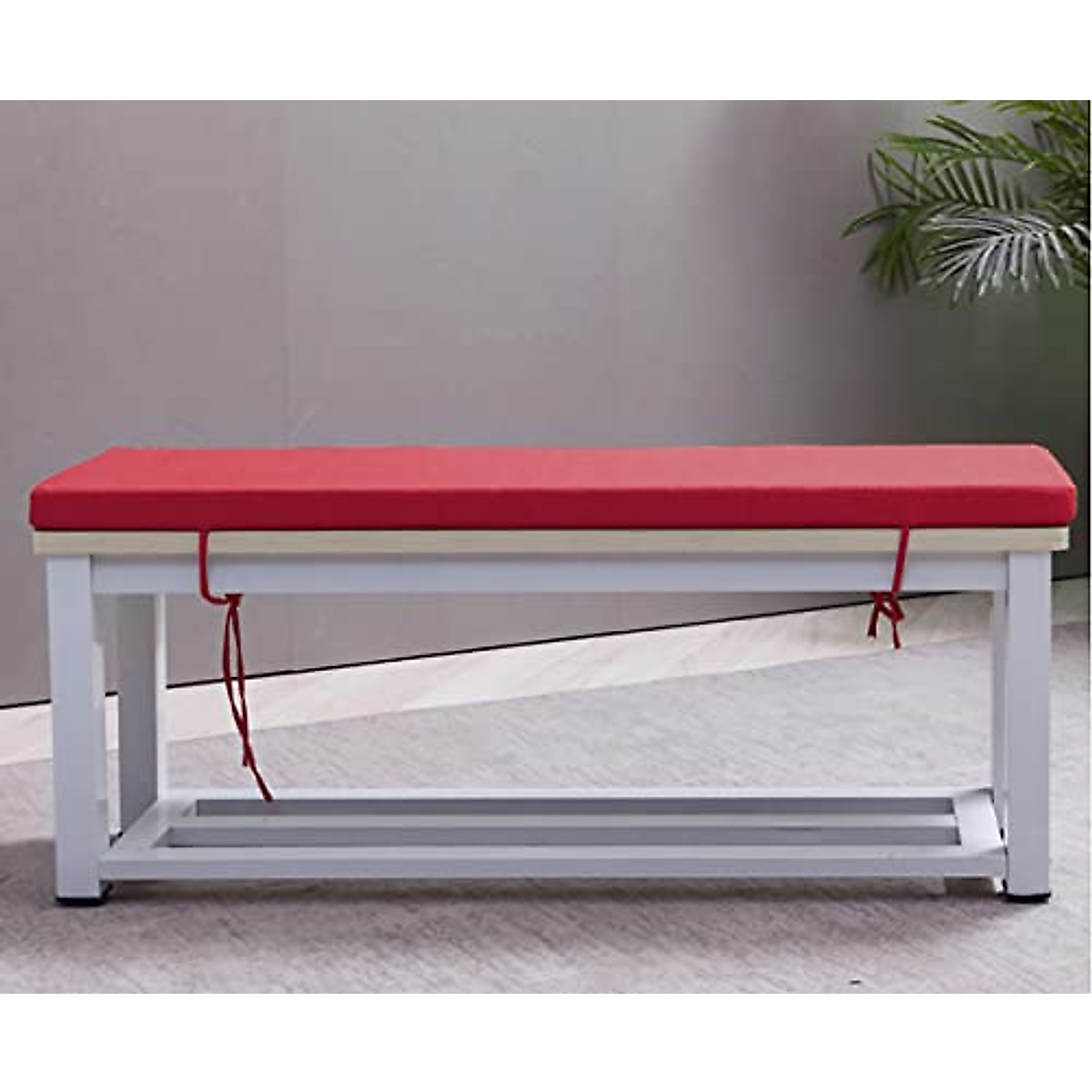 MYLSMPLE Bench Cushion Chair Pad Outdoor Bench/Swing Cushion Slip Cover Water Resisitant UV Protection Indoor Patio Furniture Cushion Cover with Zipper Replacement Cover (36"X18"X2", Red)