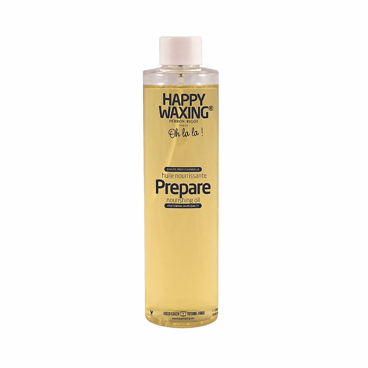 Happy Waxing - Prepare Nourishing Oil - Used for Pre and Post Waxing Rituals - For a Nourished and Moisturized Skin - Soft Jasmin Scent - 8.45 OZ - 250 ML