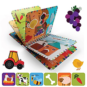 Stick IT Smart Montessori Busy Book for Toddlers, Preschool Educational Learning, Autism Sensory Learning Toy, Kindergarten Learning Activities, Anti-Cutting Edge