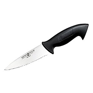 Wusthof Pro Wavy Utility Knife, 6-Inch,Black/Silver