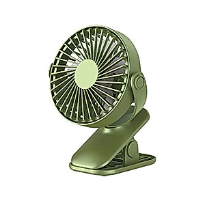 JKYYDS Fan - USB Rechargeable Desk Fan Clip-on Mini Desk Fan 360 Degree Rotation Adjustable Clip-on Fan Student Dormitory (Color : Red Fan)