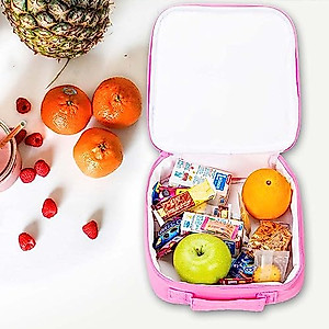 gxtvo 3PCS Girls Backpack, 16" Unicorn Rainbow Sequin Preschool Elementary Bookbag and Lunch Box