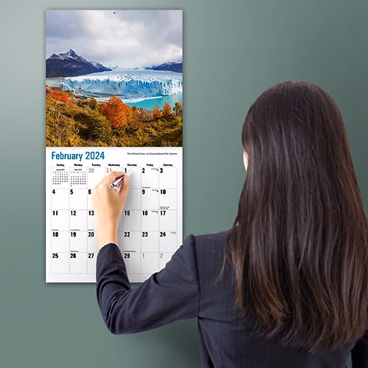 MICASA Wonders of the Earth 2024 Wall Calendar 12 Month | 12" x 24" Open | Thick & Sturdy Paper | Giftable | Calendar 2024