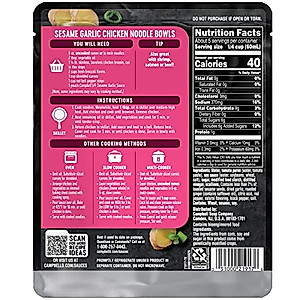 Campbell's Cooking Sauces, Sesame Garlic, 11 Oz Pouch (Case of 6)