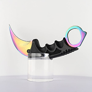 Knife Display Stand,Knife Display Block Acrylic Knife Display Rack,Fixed Knife Holder,Transparent Knife Holder,Dagger Storage Rack,Portable Knife Display,Folding Knife Holder (Transparent 1pc)