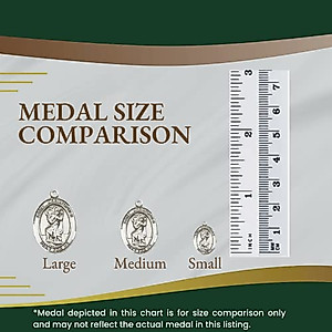 EXTEL Medium Oval Sterling Silver St. Honorius Pendant with 18" chain, Made in USA