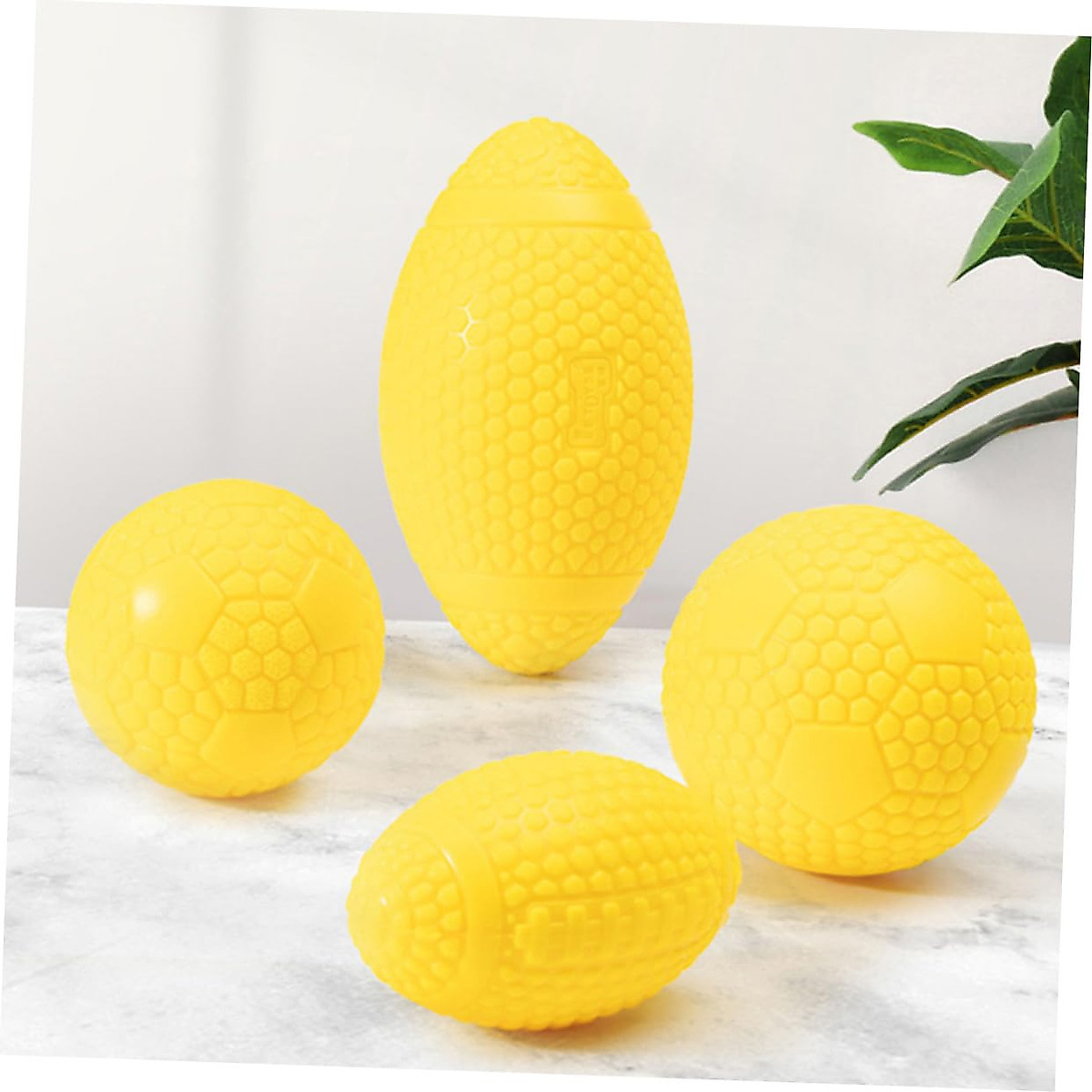 NOLITOY Animal Chewing Toy Dog Grinding Toys Rugby Toys for Football Toys Pet Molar Toys 2pcs Squeaky Shaped Toys