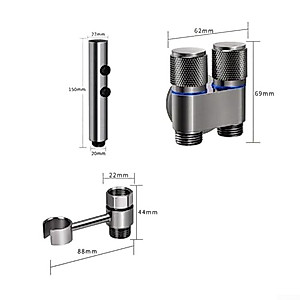 Stainless Steel Bidet Sprayer Set, Bidet Sprayer For Toilet, Handheld Bidet Sprayer Kit With Dual-switch Water Outlets, Soft Spray And Spray Modes Available, G1/2 Interface(Grey)